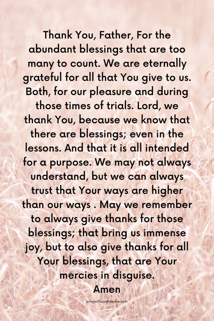 Short Prayer of Gratitude - Pray With Confidence