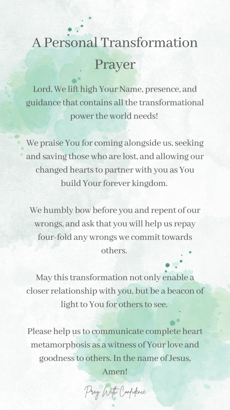 Prayer For Transformation by Jesus [Story of Zacchaeus] - Pray With ...
