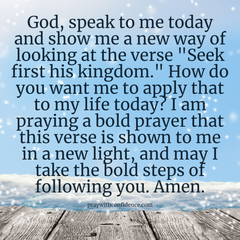 A Powerful January 12 Prayer (Based on Matthew 6:30-33) - Pray With ...