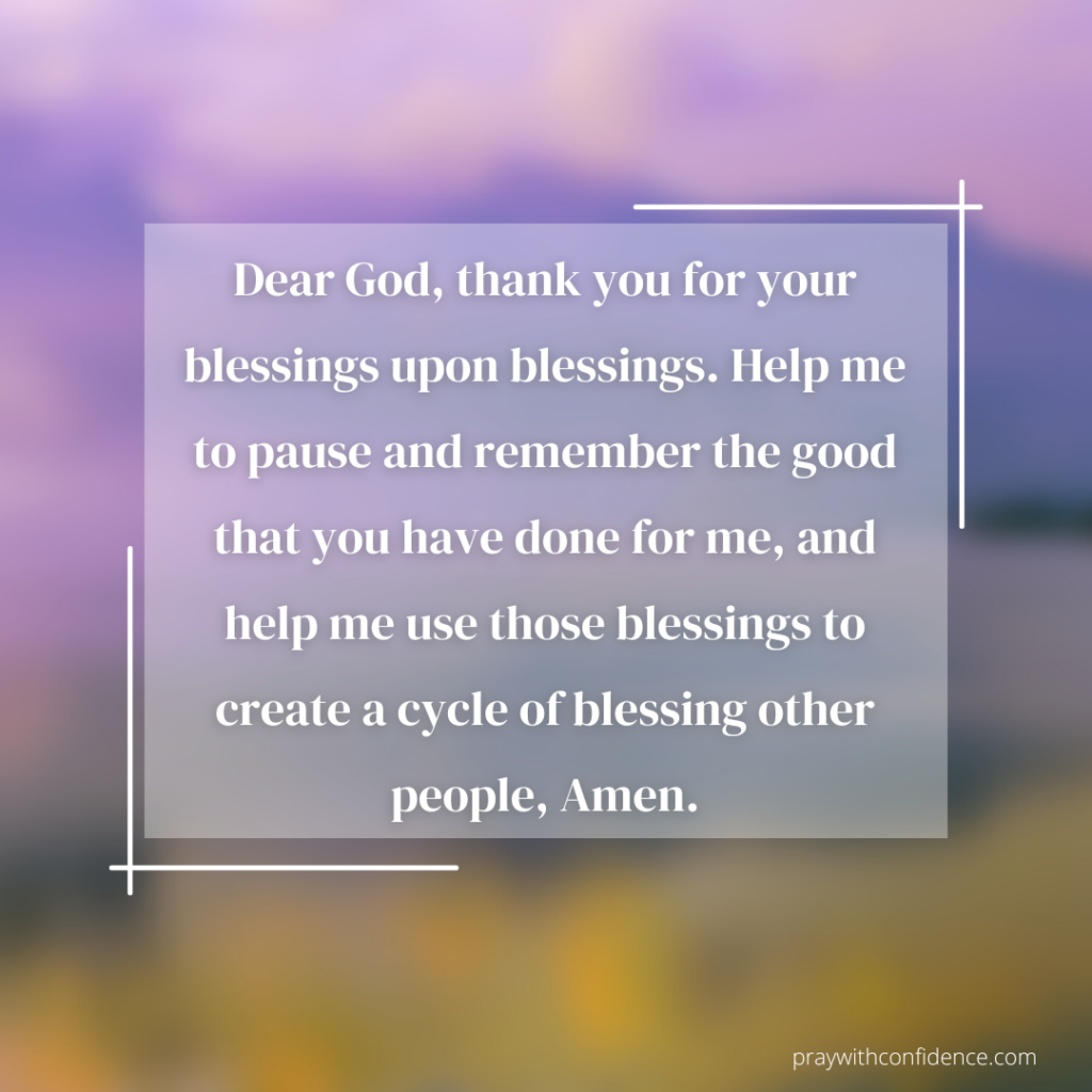 The Cycle of Blessings (A January 22 Prayer) - Pray With Confidence