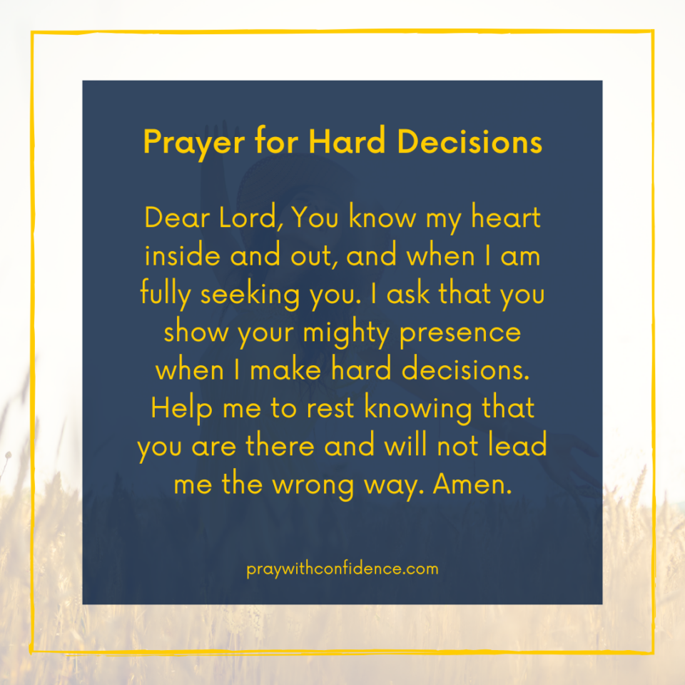 February 26 Prayer- Prayer For Tough Decisions - Pray With Confidence