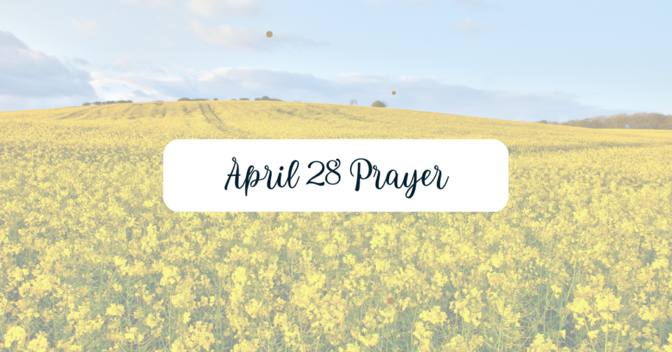 April 28 Prayer - Pray With Confidence