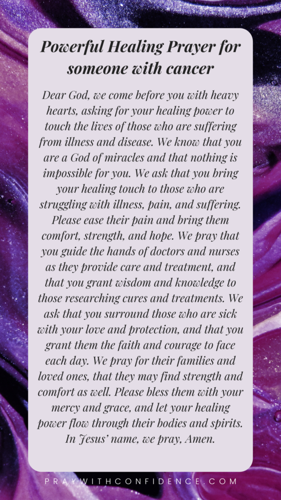 Prayer for Cancer Patients - Pray With Confidence