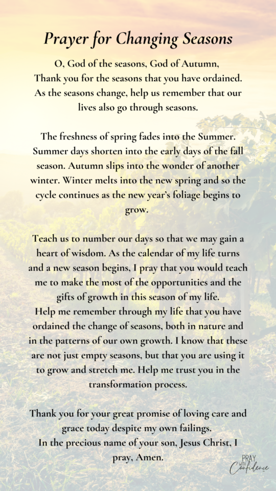 Prayers for Fall - Pray With Confidence