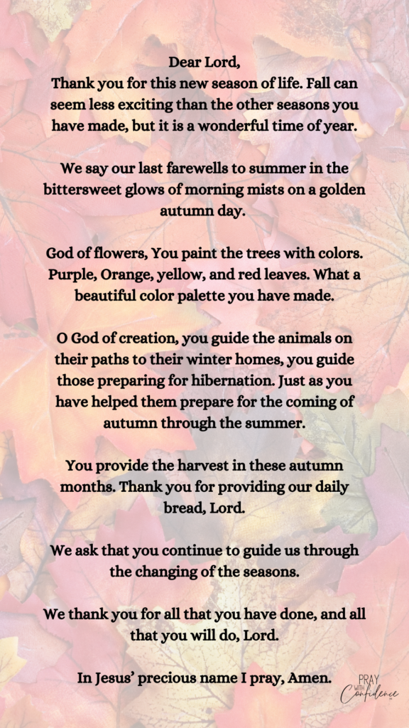 Prayers for Fall - Pray With Confidence
